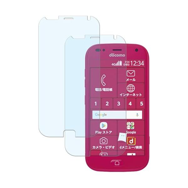 透明/らくらくスマートフォン F-42A/-・Size:らくらくスマートフォン F-42A・対応機種-2枚入り らくらくスマートフォン me F-01L F-42A 用 。ブルーライトカット機能 スマホの長時間使用による眼精疲労などを緩和し...