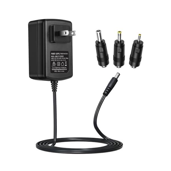 ブラック/12V2A+3個変換コネクター/-・Size:12V2A+3個変換コネクター・入力：100-240V 50/60Hz 1AMax 　 出力：12V 2A 24W・出力プラグ：外径5.5mm*内径2.1mm 　 ケーブルの長さ：1....