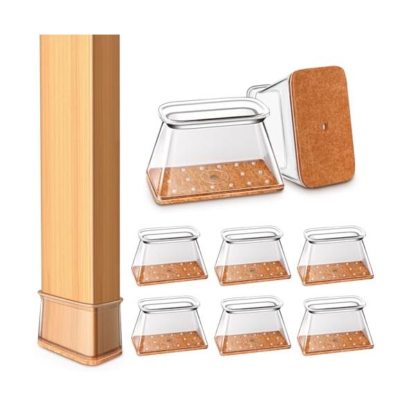 透明/大きい/-・Shape:長方形 - 8個Size:大きい・パッケージ個数:1・素材: この素材は高品質なシリコン製で、椅子の脚をしっかり保護し、床へのキズを防ぎます。シリコンは柔軟で弾力性があり、滑り止め効果も発揮するため、椅子が動き...