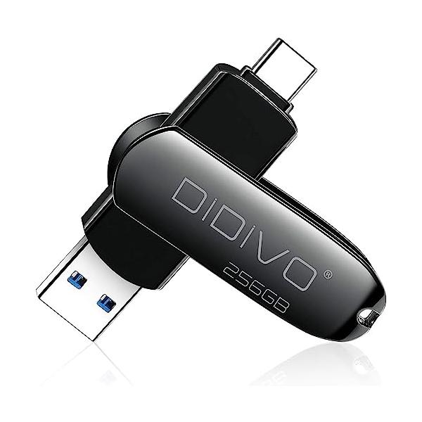 ブラック/256GB/256GB・パッケージ個数:1・デュアルUSB3.0＆タイプCフラッシュドライブ：USB3.0とType-Cインターフェースを備えた256GBUSBCフラッシュドライブデュアル、コンピューター用のフォトスティックとUS...