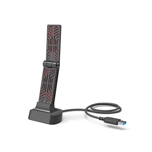 ブラック/-/WN690X1F・遅延のないWiFi 6スピードアップグレードされたWiFi 6 USBアダプターで、AX1800Mのダウンロードおよびアップロード速度（5GHz帯で1201Mbps、2.4GHz帯で574Mbps）を体験して...