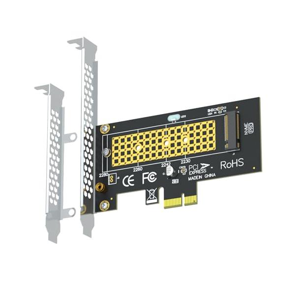 標準-/-/PA09-X1・M.2 NVMe to PCIe X1 拡張カード：マザーボードに1つのPCIe X1スロットをM.2 Key Mスロットに変換することは　このKey MスロットにM.2 NVMe SSDを取り付けることができま...