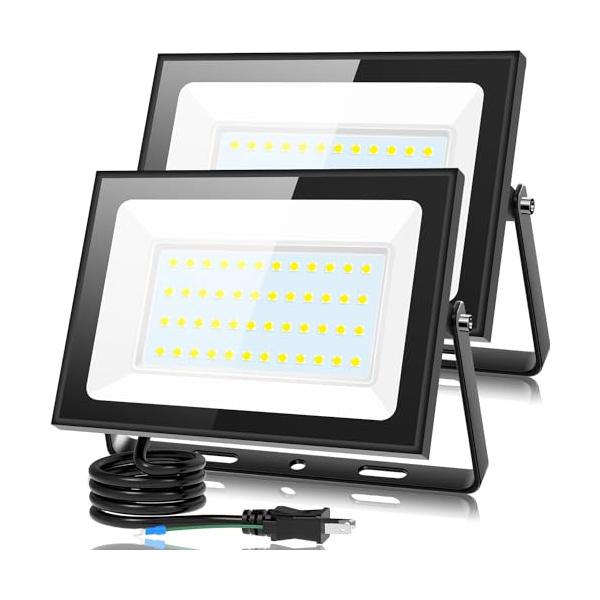 スリム昼光色6500K/センサーなし/80W「2個セット」/KIWEM・Color:昼光色6500KSize:センサーなし/80W「2個セット」・安定した明るさで効率UP・省エネこの投光器は、基板に広面積・高密度に高光効なSMDチップを実装...