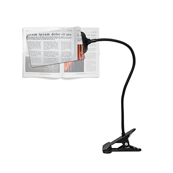 ブラック/5倍拡大鏡/CT182・スタンド式ルーペお好みの角度に合わせて自由に曲がるアーム付きスタンドルーペです。両手を解放、プラモデル作り、ネイルのお手入れ、彫刻などの細かい作業に最適です。机などに固定できる便利なクリップ付きで、邪魔にな...