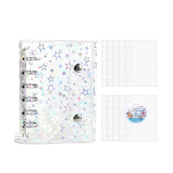 A7星柄入りカバー+リフィル(10枚入り)/-/-・Color:A7星柄入りカバー+リフィル(10枚入り)・M5/A7サイズ シール帳バインダー商品仕様。セット内容：1.A7星柄タイプ+リフィル10枚入り ・2.A7星柄タイプ+リフィル20...