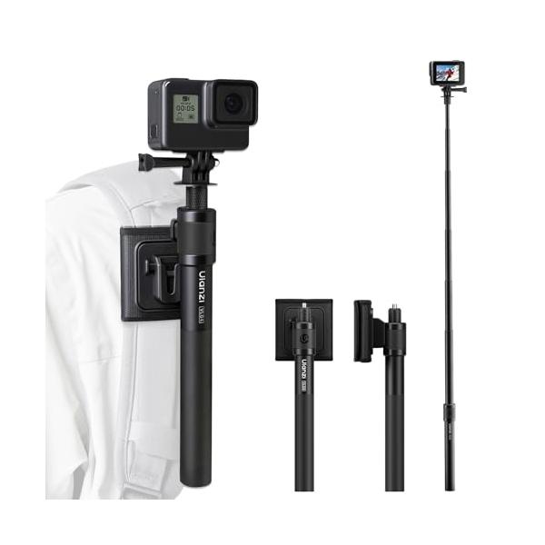 ブラック/-/-・自撮り棒 + バックパック クイックリリース 2 in 1このVL04 自撮り棒は、従来の自撮り棒以上の機能を備えています。バックパックのベルクロクイックリリース機構も備えています。自撮り棒として使用したり、ベルクロでバッ...