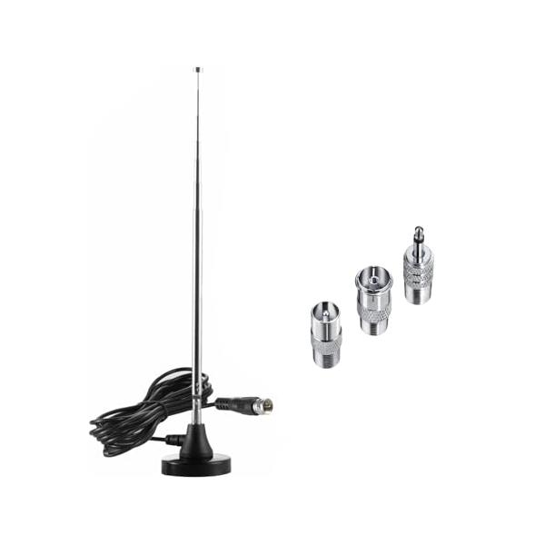 -/-/伸縮アンテナ +3変換アダプタ・Model:伸縮アンテナ +3変換アダプタ・パッケージ個数:1・簡単な設置：マグネット式ベースマウントと3mの延長ケーブルにより、移動性を最大限に高め、最も便利な場所にアンテナを設置することができます...