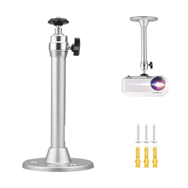 C/-/OOO15・Color:C・セット内容：プロジェクタハンガー＊1、ネジ＊3、コロイド＊3、（図示による簡単な取り付け操作）。・耐久性：このプロジェクタスタンドは主に良質なアルミニウム合金で作られており、超耐久性と耐摩耗性があります。...