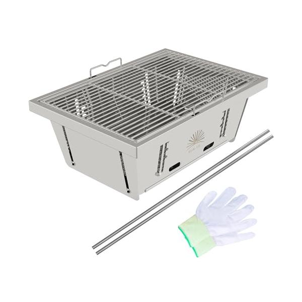 中型 36*25*14 CMsilver/-/KHW-GHL102・Color:silver・仕様重量:2.85 KG。使用サイズ：約36×25×14.5 CM；折りたたみ サイズ(約):36×25×2cm。火床からグリルグリッドまでの高さ...