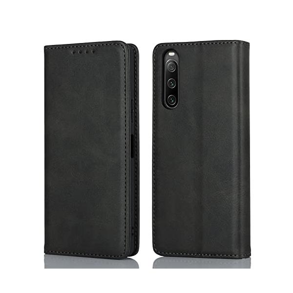 スタンド機能付きケース紳士黒/SONY xperia 10 v/xperia 10 v・Size:SONY xperia 10 vColor:紳士黒・高級皮革高品質のPUと柔軟なTPUカバーと組み合わせ、軽量で耐衝撃性に優れ、変形しにくくま...