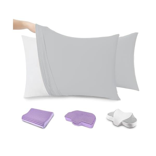 .ライトグレー/35×55cm位の枕適用/TLZT-ZQ33・Color:.ライトグレーSize:35×55cm位の枕適用・パッケージ個数:1・「のびのび~素材で」 このピローカバーはポリエステル95％ +ポリウレタン 5%の素材を採用、ま...