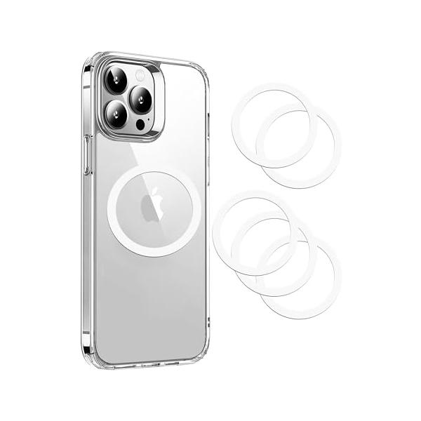 マットホワイト/超薄型-5個入り/-・Size:超薄型-5個入りColor:マットホワイト・極薄0.2mmデザインこの金属Magsafeシールは、わずか0.2mmの厚さと1.2gの軽量さを実現するために特別に設計されています。スマホに厚みを...