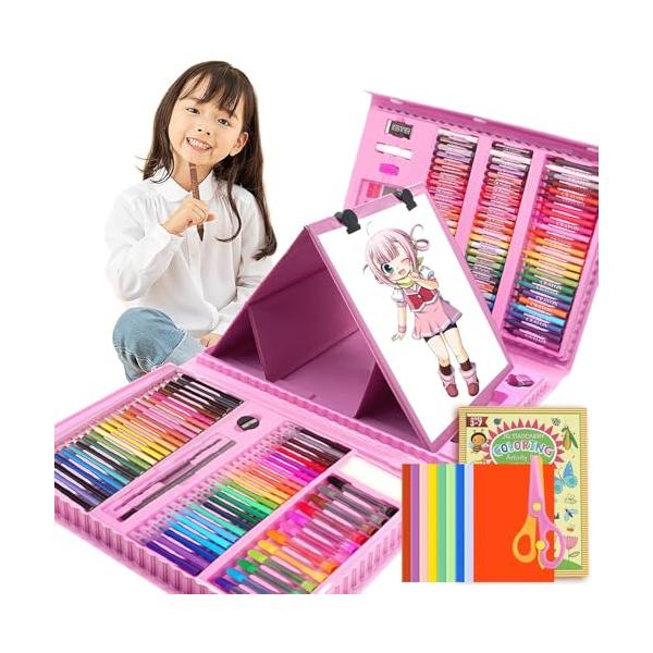 ピンク/-/1・Color:ピンク・???最強版・高品質原材料の採用・市場でお客様の声を集める今まで市場では発色ない、折りやすい、定着性弱い素材に使用しているメーカーがたくさんあります。不良品のお絵かきセットは子供達かきの感興をそぐだけでは...