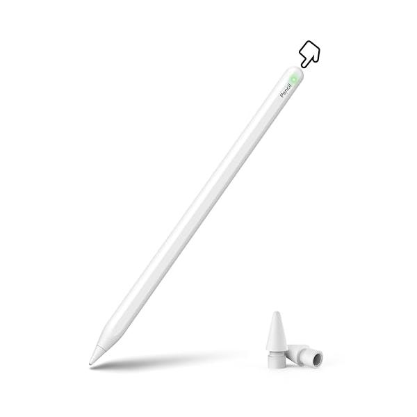 ホワイト（磁吸＋タッチ式スイッチタイプ）/-/PEN2・Color:ホワイト（磁吸＋タッチ式スイッチタイプ）・★Bluetooth不要・幅広い互換性本製品は、ペン上部にタッチ式スイッチを搭載しており、2018年以降に発売された全てのiPad...