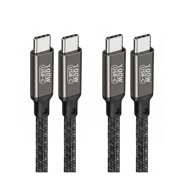 2本セット-/0.5m/-・Style:2本セットSize:0.5m・最大100Wの超急速充電・PD3.0対応 USB Power Delivery (PD) 対応により、最大100W (20V/5A) の高出力をサポート。MacBook ...