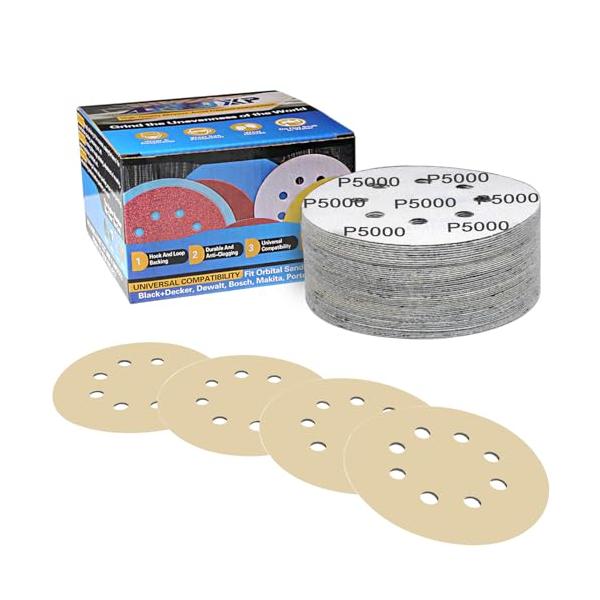 5000番 50枚グレー/125MM/-・MaterialType:5000番 50枚・パッケージ個数:50・研削効率がアップします炭化ケイ素耐水ペーパー、乾き濡れ両用サンドペーパー には地球上で3番目に硬い化合物である炭化ケイ素を採用しま...