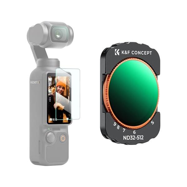 ND32-512・Style:ND32-512・パッケージ個数:1・磁気式で着脱が超簡単?磁力により脱着できるタイプなので、一般的なフィルターとは違い、K&amp;F CONCEPT D*I OSMO Pocket 3用フィルターの脱着がと...