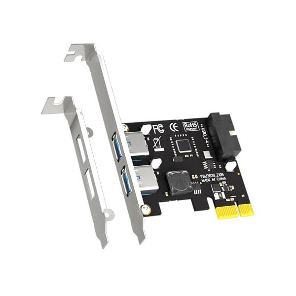 2xUSB-A + USB Header-/-/U3055-N-CA・Style:2xUSB-A + USB Header・このカードは、PCI-Express x1スロットでデスクトップPC、サーバー、NASに2 x Type-Aポートと...