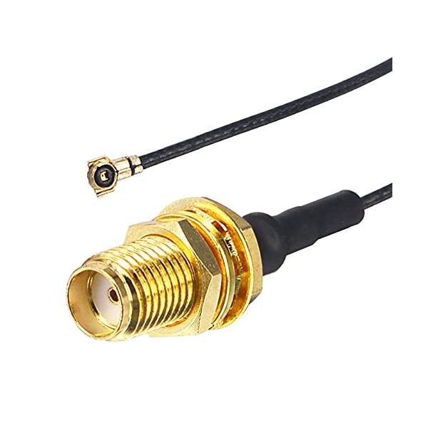 黒/15CM/-・Size:15CM・パッケージ個数:1・詳細：RF同軸ケーブル コネクタ： SMAメス-U.FL IPX IPEX MHF4 、ワイヤー直径：0.81mm 、長さ:15cm （ 6 インチ ）、材質: 純銅。・高品質な伝送...