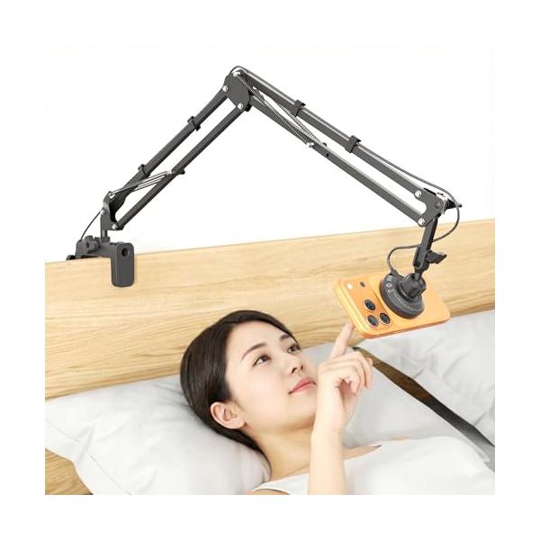 シルバー/-/TH01-WXC・「アームスタンド・折り畳み式」本製品はワイヤレス充電ホルダーを搭載しており、マグネット式スマホアームスタンドです。フレキシブルな折り畳みアームで、使用シーンに合わせて高さや角度を自由自在に調整され、使いやすい...