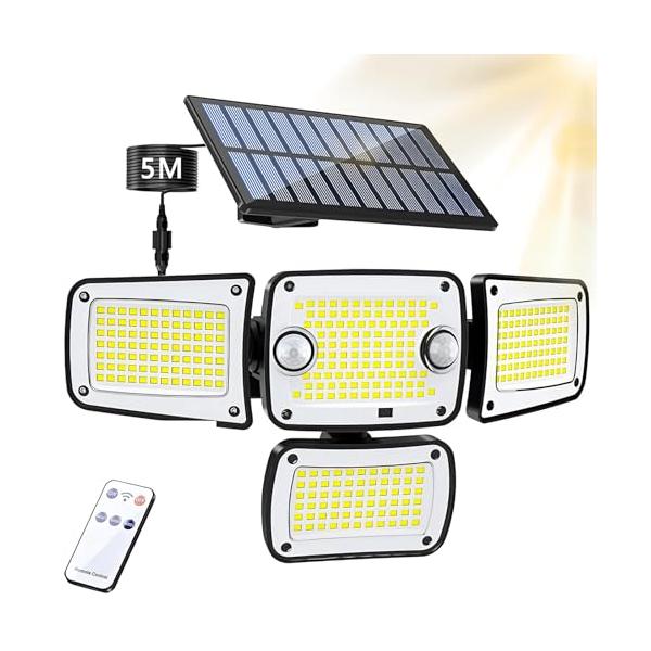 ソーラーライト 屋外 防水 分離型 センサーライト-/ソーラーライト 分離型/t-1・パッケージ個数:1・新世代342個極高輝度LED・4面発光・300°広範囲照明このソーラーライトは昼光色7700Kの超高輝度LEDを342個採用し、300...