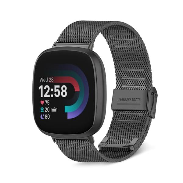 ブラック/-/-・Color:ブラック・対応機種Fitbit Versa 4 /Fitbit Versa 3 /Fitbit Sense 2 /Fitbit Sense 対応のステンレス製金属バンドです。(適切な機種のバンドを正確に購入お願...