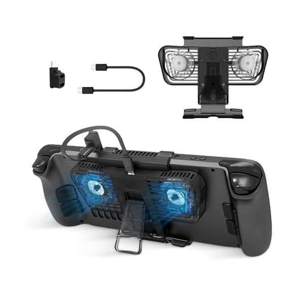 黒/-/SD-001・スイッチ2用冷却ファンSwitch 2専用に設計された冷却ファン、この冷却ファンパッケージには以下が含まれ、高風量で LEDライトを備えたライト付きターボファン 1 個、2 つの C ポートで同時接続なデュアル C ポ...