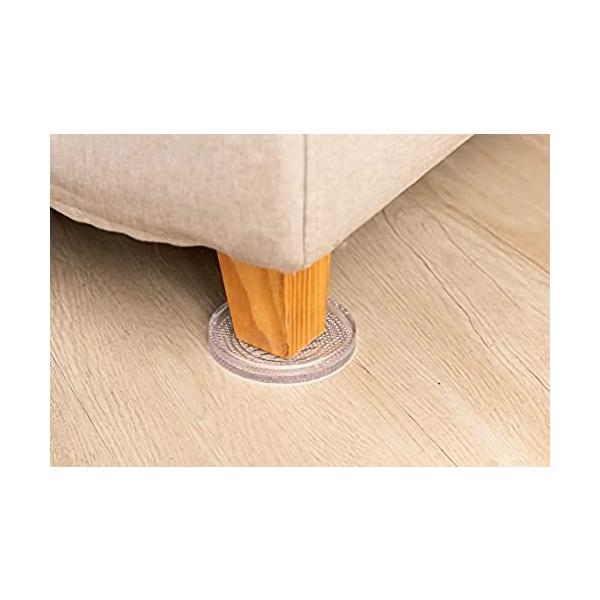 透明/Ｍ-内径5.5cm 4枚/M・Size:Ｍ-内径5.5cm 4枚・ソファー 滑り止め用に精巧に設計ソファの滑り止めパッドは、ソファ用に特別に設計されています。滑り止めマットョンは丸いデザインで、丸いソファやベッドの支柱の脚によくなじむ...