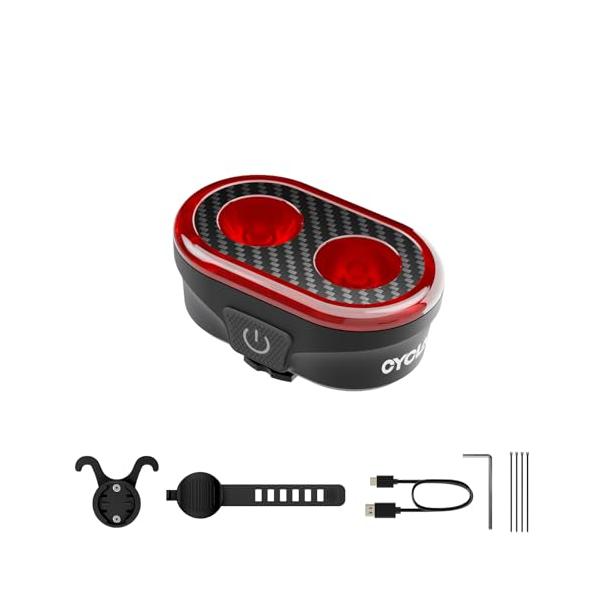 ブラック/-/-・スマートブレーキ警告&amp;自動点灯この自転車テールライトはスマートブレーキ警告機能を搭載し、ブレーキや減速を感知すると、5秒間の高輝度モ-ドになり、後方や歩行者に注意喚起を促します。自転車テールライトはは約30秒静止し...