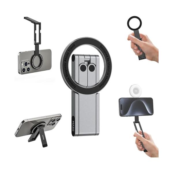 シルバー/-/S035・Color:シルバー・パッケージ個数:1・超強力磁力で抜群の安定感Ulanzi MA60は業界最強クラスの磁力を誇り、スマートフォンをしっかり固定。片手で0.1秒で簡単に着脱でき、安定性と安心感を両立しています。両面...