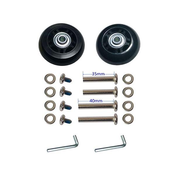 ブラック/64×6×24 mm-3540 mm/-・パッケージ個数:2・材質：ゴム＆金属。高品質のPUゴムで作られた、各車輪は80キロの重量を負担します。・キット内容：64mmキャスター（車輪）×2、 35mmボルト（車軸）×2、40mmボ...