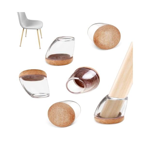 透明/Small/JP-SN-0237・Size:Small・パッケージ内容フェルト椅子脚カバ x 16個。Small-適応サイズ ：丸脚直径（13-21mm）、角脚一辺（9-14mm）。ご注文の際、お手持ちの家具脚のサイズをよくお測りくだ...