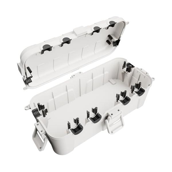 モダン白/1個中型ボックス/7005-WH・Size:1個中型ボックスColor:白・パッケージ個数:1・電源タップに対応： 外装寸法：29 x 13.2 x 10 cm、内部寸法：28 x 12.5 x 8 cm。最大260ミリメートルま...