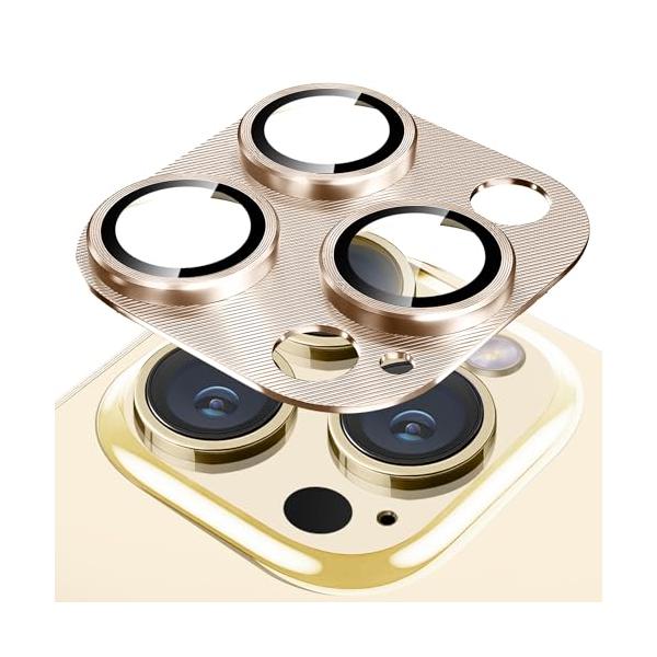 ゴールド/iPhone 14 Pro / 14 Pro Max/-・Size:iPhone 14 Pro / 14 Pro MaxColor:ゴールド・高級感 3D全面保護ガラス製と違って、本製品はアルミニウム合金＋強化ガラス製、iPhon...