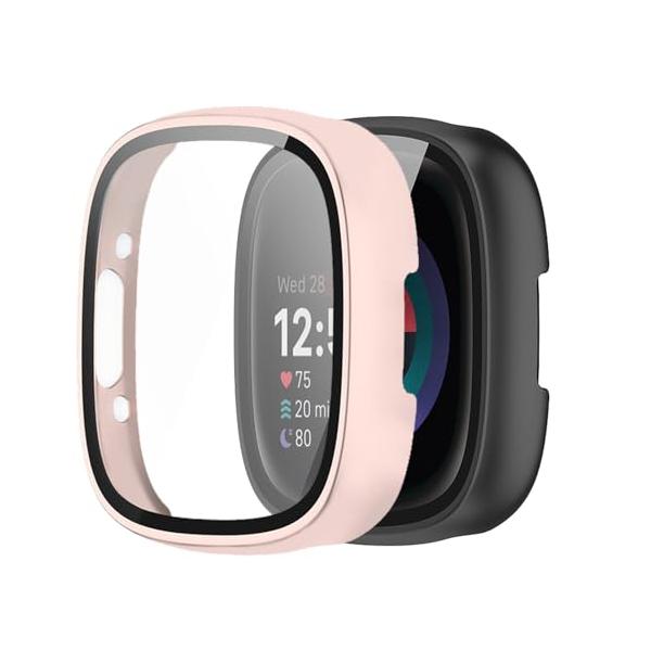 ピンク/-/-・Color:ピンク・☆対応機種：本製品は強化版のFitbit Sense 2/Fitbit Versa 4専用カバーです。ご購入前、ご設備のモデル番号をご確認ください。YAODLE for Fitbit Sense 2/Fi...