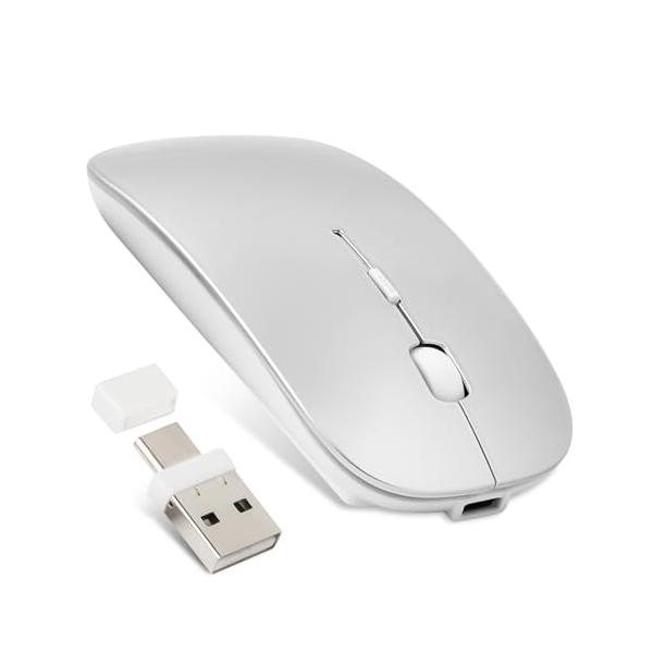 (Type-C充電式)シルバー/-/-・Color:(Type-C充電式)シルバー・パッケージ個数:1・Type-C充電式USB-Cの接続口を採用された、充電速度がより速くなり、安全性を確保する同時に、充電時間も短縮できます。充電しながら使...