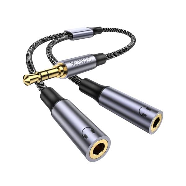 ブラック/10 Inch/25 cm/MOSWAG-XXX・Size:10 Inch/25 cmColor:ブラック・パッケージ個数:1・3.5mm イヤホン 分配器このイヤホン 二股 はデュアルオーディオ出力設計を採用し、様々なシチュエー...