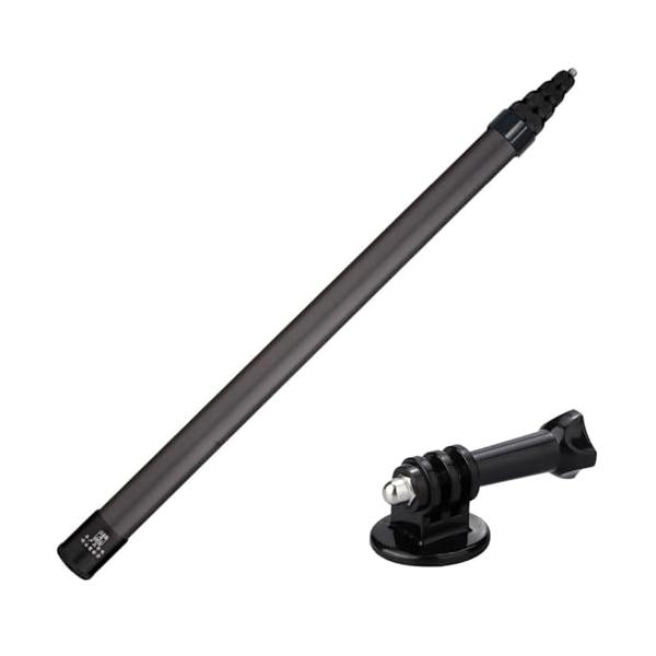 ブラック/-/-・Color:ブラック・軽量ながらも頑丈なカーボンファイバー製のこの自撮り棒は、X5、X4、X3、ONE X2、ONE R、ONE X、GO 3S、3、2、その他の360度カメラに対応しています。底部のネジ穴により、スポーツ...