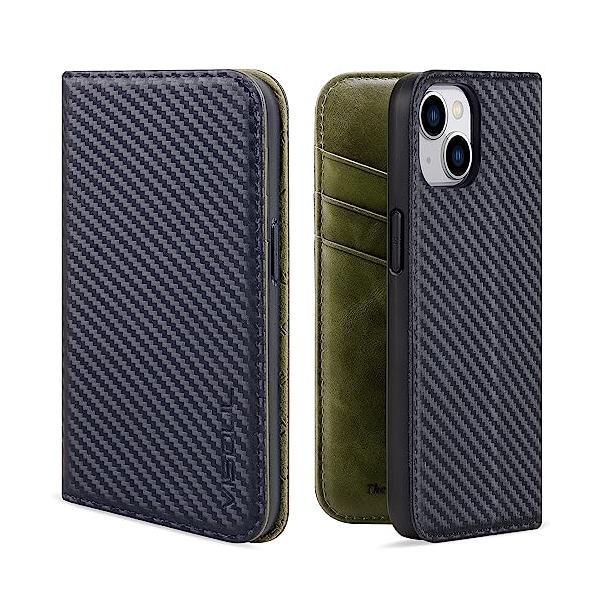 手帳型カーボンレザー．オリーブ/iPhone 14/-・Color:カーボンレザー．オリーブ・携帯ケース対応機種iPhone14 (6.1インチ)★対応機種と画面サイズをよくご確認のうえ、ご購入いただけますようお願い致します。・100%本革...