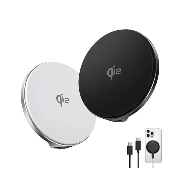 ホワイト/-/skybest・Color:ホワイト・??２倍出力！15W超高速充電ワイヤレス充電器なら、最新規格の『Qi2充電器』を選びましょう！従来のQi規格の2倍、最大15Wの高出力で、AppleのMagSafe充電器（マグセーフ充電器...