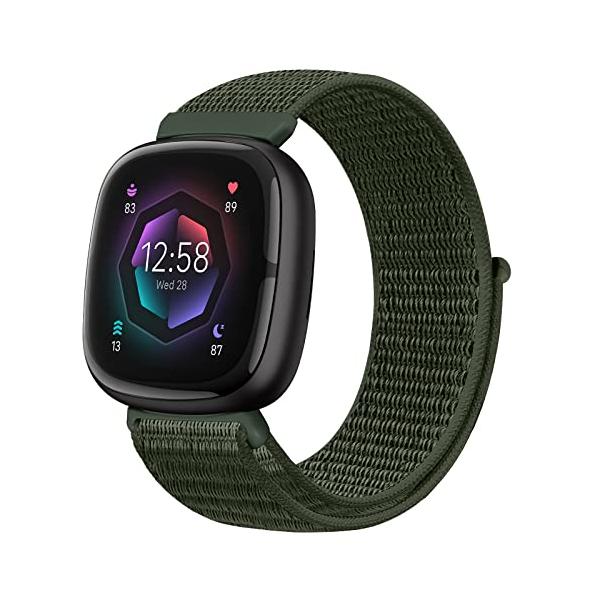 クラシックアーミーグリーン/-/V4N001・Color:アーミーグリーン・互換性：コンパチブル Fitbit versa 3;Fitbit versa 4;Fitbit Sense 2;Fitbit Sense 。・材料：Fitbit v...