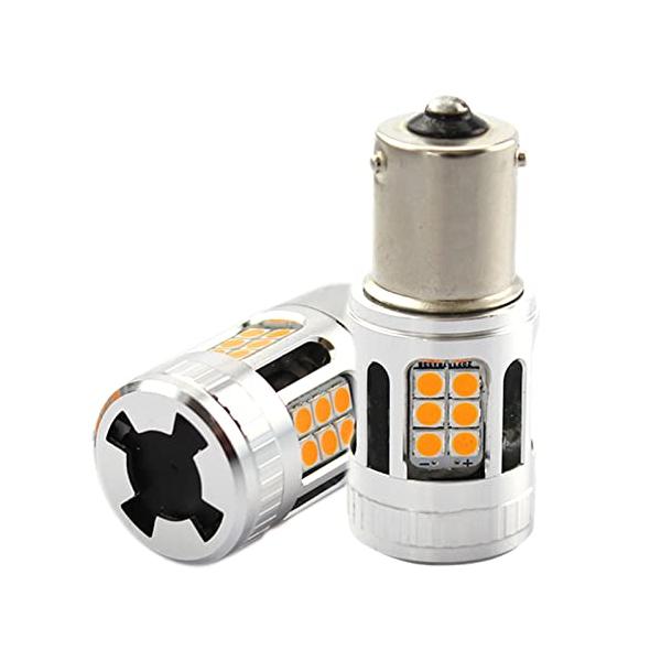 アンバー/S25 BAU15S PY21W LED(アンバー)/-・Size:S25 BAU15S PY21W LED(アンバー)・パッケージ個数:1・爆光 高輝度 拡散照射仕高輝度美光照射の2020SMD LED素子24連搭載。超拡散レン...