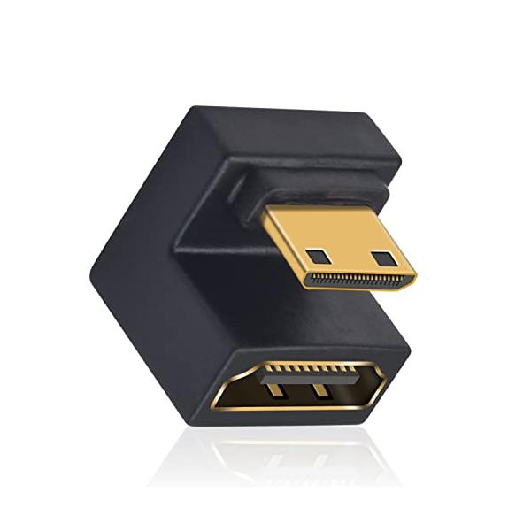 ダウンアングルミニHDMIからHDMIアダプター1パック。ブラック/-/-・Style:ダウンアングルミニHDMIからHDMIアダプター1パック。・パッケージ個数:1・U字型Mini HDMIからHDMIアダプター：8K下向きミニHDMIオ...
