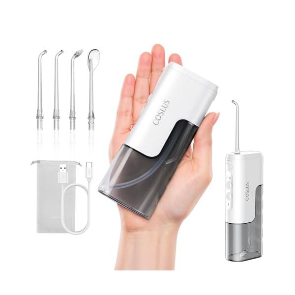 しろ/-/T40・Color:しろ・小型超コンパクト設計、省スペース：片手で持てる207gボディ、ボディでスマホサイズ感。きで通勤カバンにすっきり収納。オフィス洗面所の狭いスペースでも邪魔になりません。通勤バッグ収納サイズ！ COSLUS ...