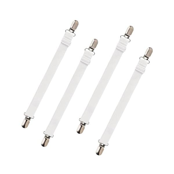 ホワイト4/2.5*15cm/SUQ127・Color:ホワイト4・セット内容4個セット。 サイズ15〜30cm（伸縮約68cmまで）。・材質高品質な材料を採用して、耐久性に優れ、無害でな素晴らしい製品です。弾性優れのナイロンベルト。された...