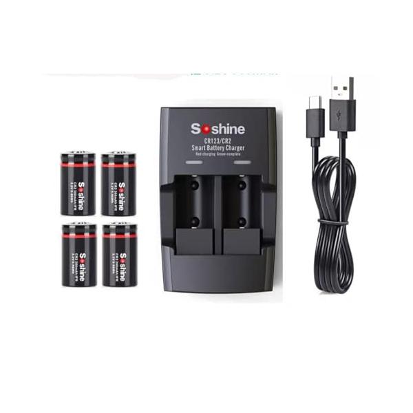 -/-/Doublepow_CR2・パッケージ個数:1・CR2対応の 充電池4本+充電器のセットです・2スロットなので、2個同時充電もです。対応電池規格CR2/CR123A/CR123(3V/3.2V) 注:3.6V/3.7Vの対応できませ...