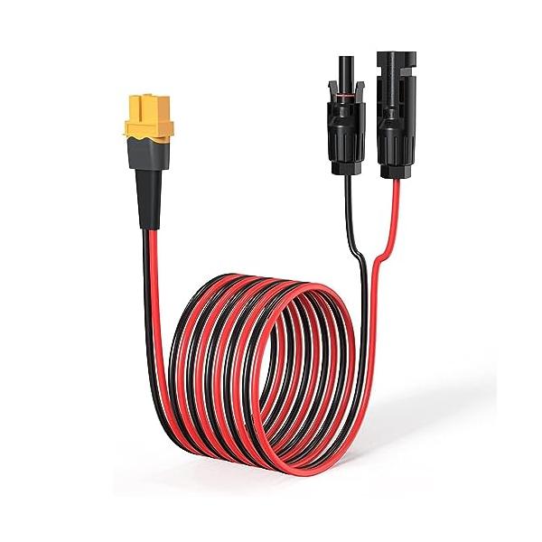 MC4からXT60ポート/-/z-1・Color:MC4からXT60ポート・ソーラーパネルケーブル このXT60-ソーラーパネルコネクターケーブルは、高品質PVCナイロン素材の12AWG有刺純銅ケーブルを使用しています。 純銅は、低抵抗、耐...