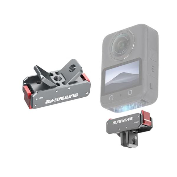 シルバー+レッド/-/磁気アダプターマウント・パッケージ個数:1・対応機種DJI OSMO 360、OSMO Action 5 Pro、OSMO Action 4、OSMO Action 3、OSMO Action 2カメラと互換性あります...