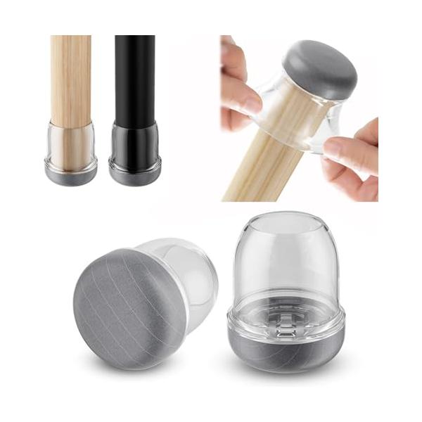 クリアー/14-19mm/-・Size:14-19mm・商品の機能騒音防止・防音対策・キズ防止・防塵・髪の毛の絡まり防止。テーブルと椅子の保護カバーの底部は新しい複合繊維で作られています、床を擦る音も抑えられるうえにフローリングや畳などを保...