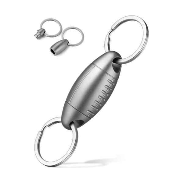 カジュアルチタン/グレー（1個入り）/3cm x 1cm x 1cm/-・Color:チタン/グレー（1個入り）・チタン: キーホルダーはチタン合金製で、軽量で丈夫、錆びず、耐摩耗性があります。・サイズ：キーホルダーの長さは約3cm、直径は...